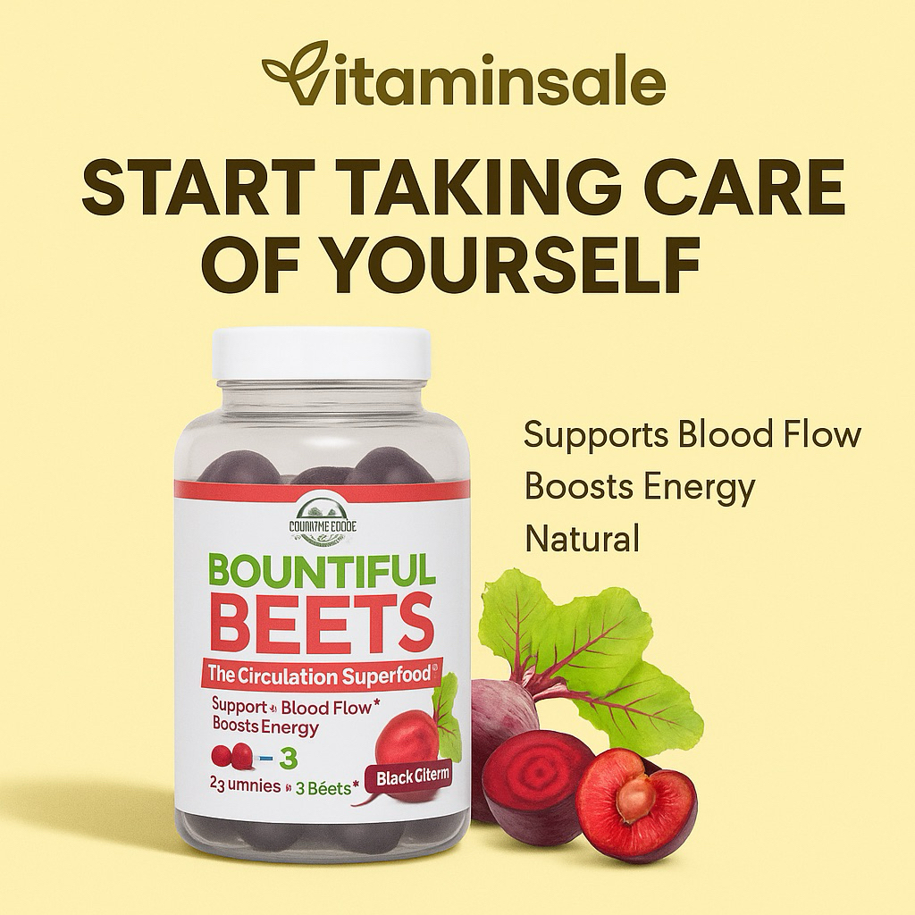 Country Farms Bountiful Beets Gummies Black Cherry 60 Concentrated ...
