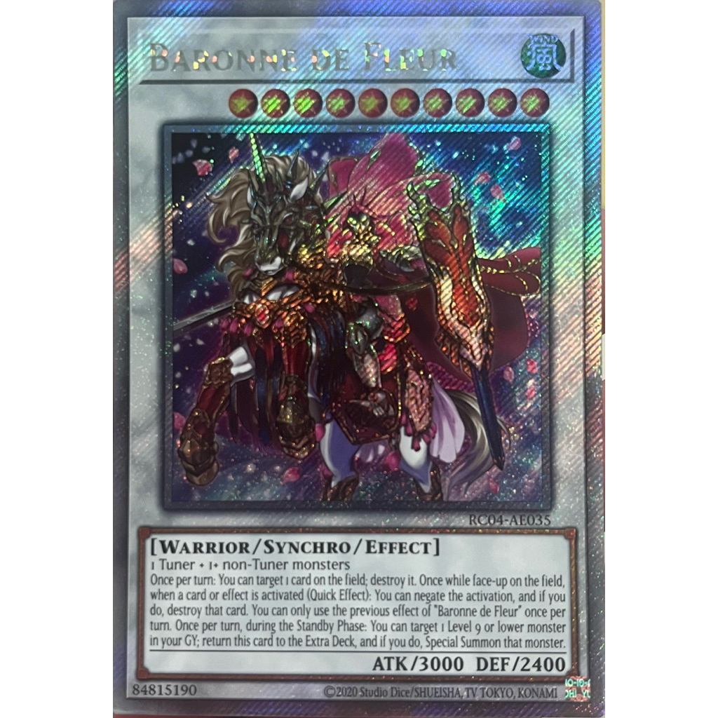 Yugioh Asia-Eng [RC04-AE035] Baronne de Fleur (Extra Secret Rare ...