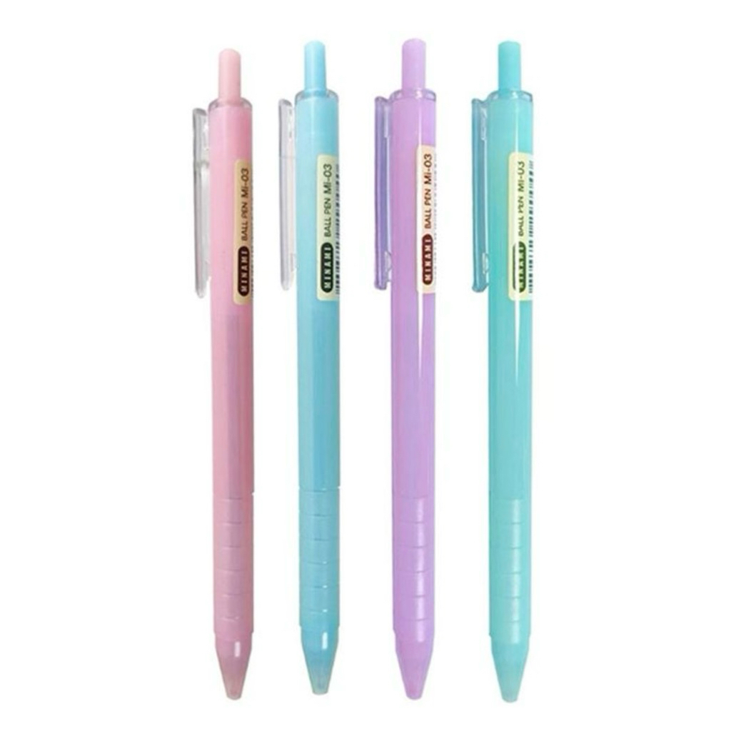 Minami Ballpoint Pen 0.5mm Blue Model MI-03 (2 Pcs. Assorted Colors ...