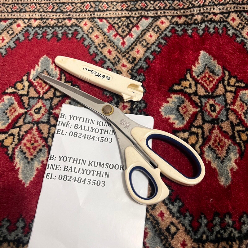 Thick Stainless Steel Scissors Sharp Cloth Cutting Work Used From Japan ...