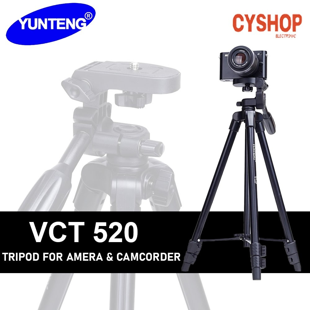 YUNTENG TRIPOD FOR AMERA & CAMCORDER VCT-520 3 Leg Can Use Mobile Phone ...