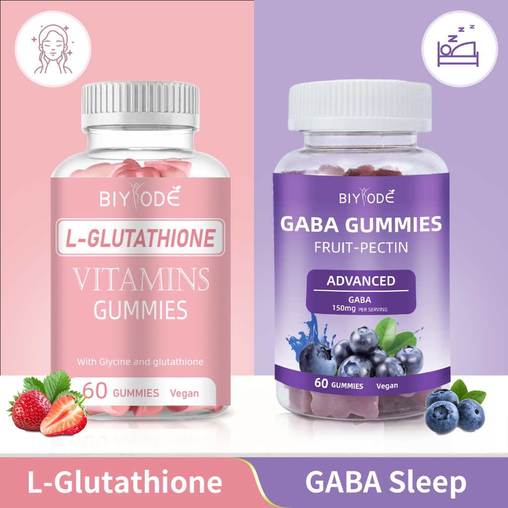 BIYODE L-GLUTATHIONE SKIN VITAMINS GABA DEEP SLEEP GUMMIES Sugar-Free ...