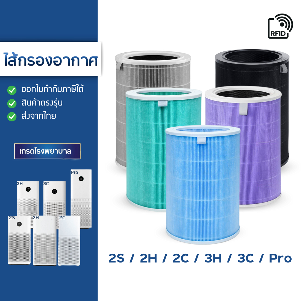 Xiaomi Air Purifier Filter For 3H/3C/2S/2C/2H/Pro (With RFID) Mi ...