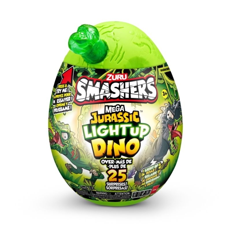 Smashers Mega Jurassic Light Up Dino Egg Spinosaurus Dinosaur Zuru ...