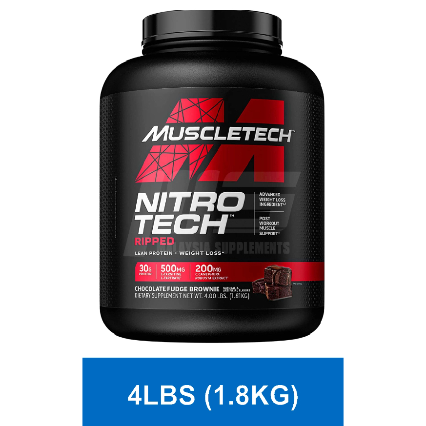 MUSCLETECH Nitro Tech Ripped (4lbs) (1.81kg) | Shopee Philippines