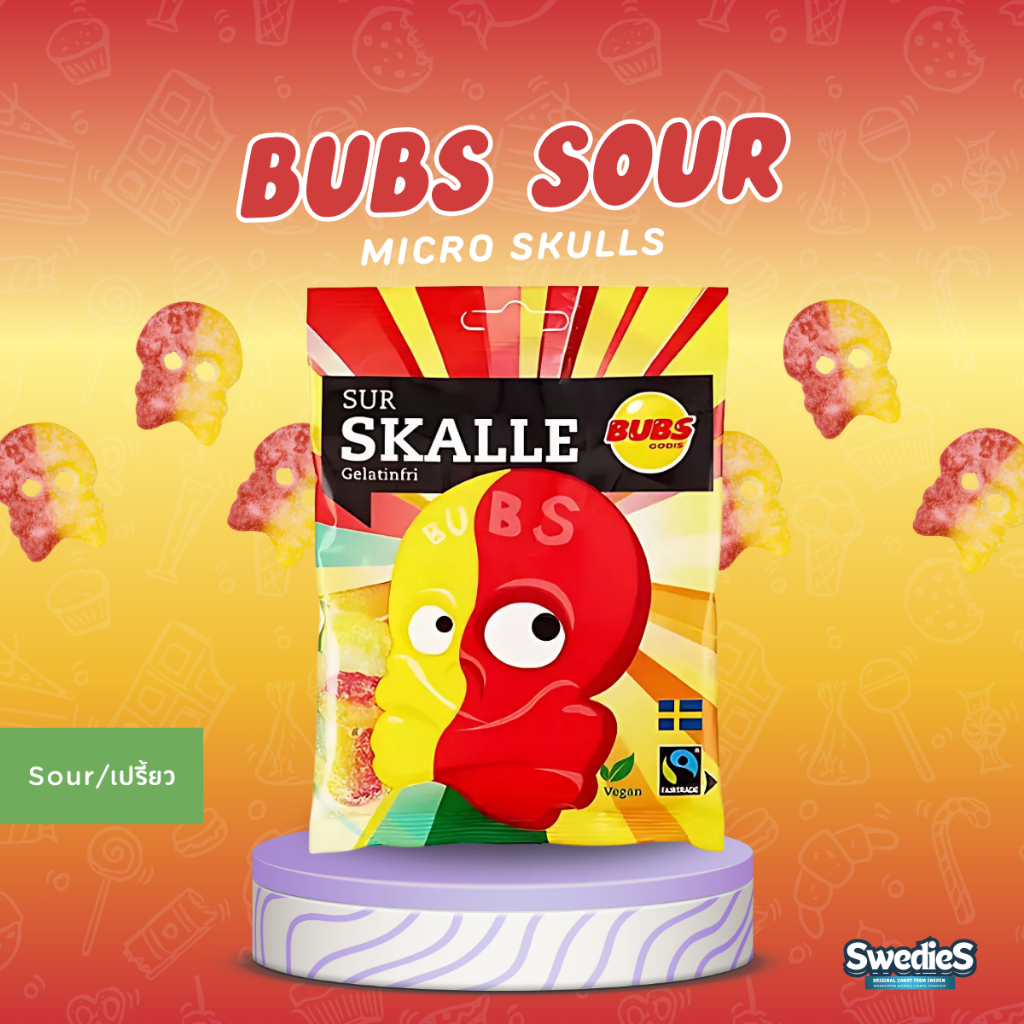 Bubs Sour Micro Skulls | Mini Skull By SwedieS | Shopee Philippines