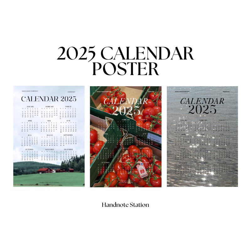 2568 Calendar Poster 2025 Wall Room Decoration Calendars Decor Handnote ...