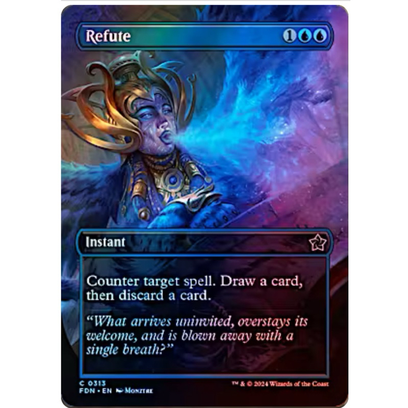 Foundations Variants Foil: Refute (0313-Borderless) | Shopee Philippines