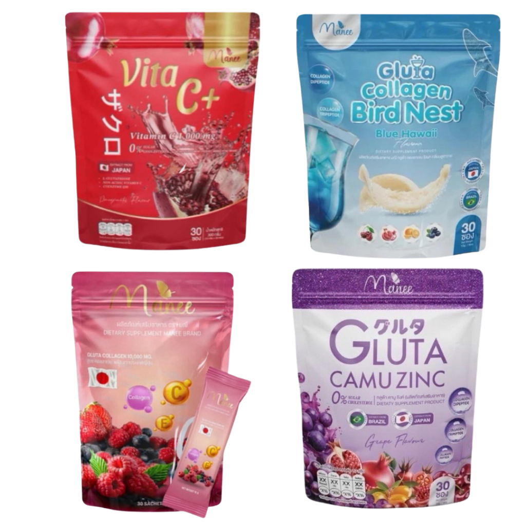 MANEE Gluta Collagen/Glutathione Camuzinc/Whit C/Bird's Nest (1 Pack ...