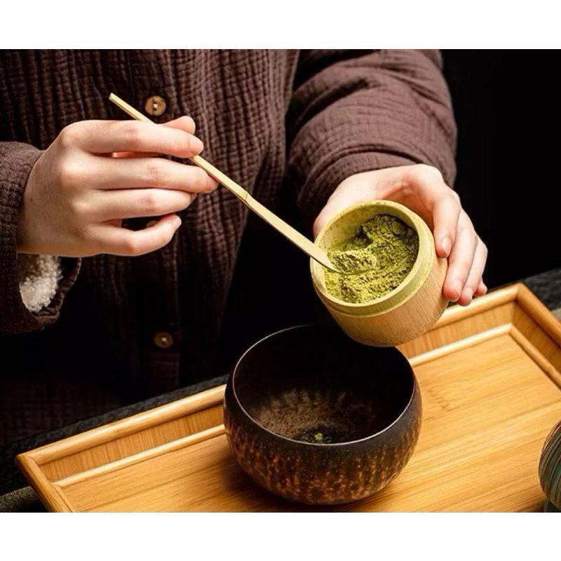 Bamboo Spoon For Scooping Matcha Green Tea Powder No Marks Do Not Eat 1 ...