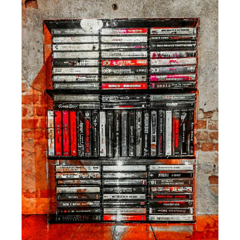 Cassette Top Shelf Displayson 72 Rolls Of Music Tape Storage Acrylic ...