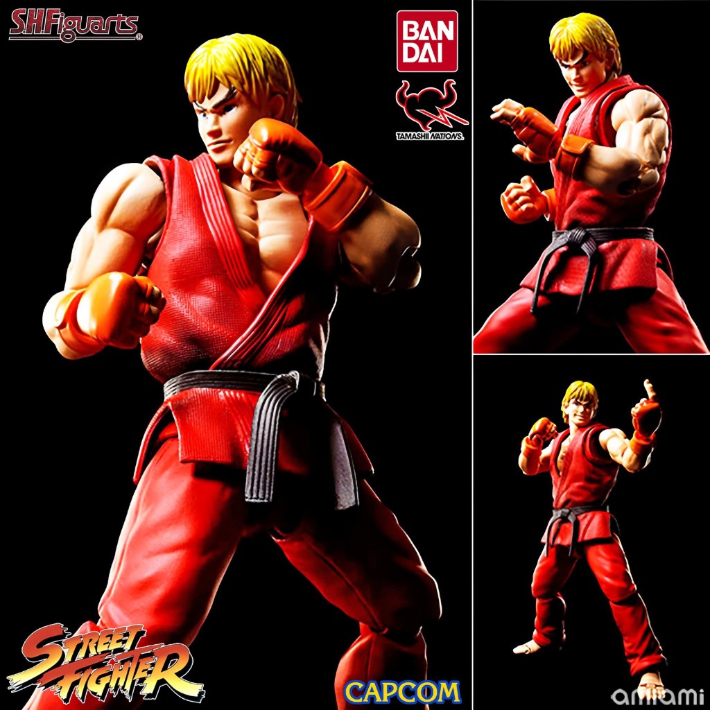 Bandai S.H. Figuarts Capcom Street Fighter IV 4 Ken Masters Kain Master ...