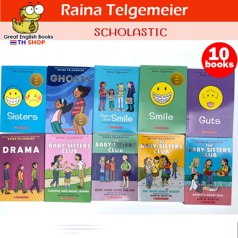 English Books Scholastic Raina Telgemeier Collection 10 Set | Shopee ...