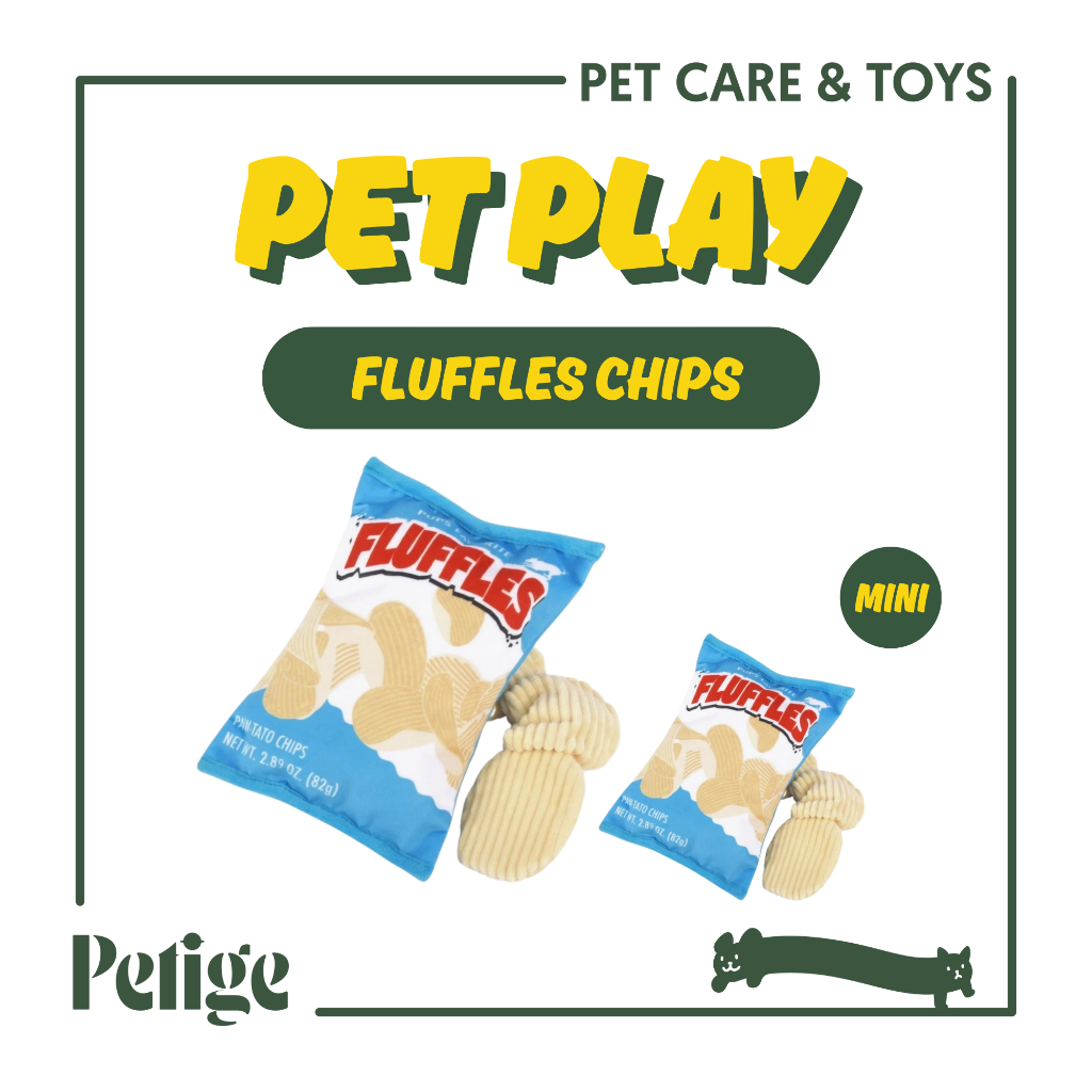 PLAY Fluffles Chips Plush Dog Toy Stuffed Fried Potato For | Shopee ...