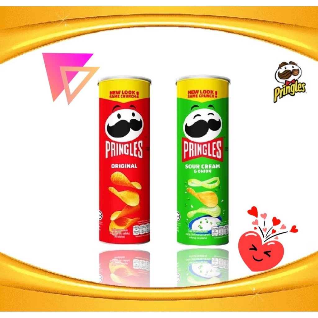 (Exp:03/2026)..Pringles Pringles Original Potato Chips 102g And Sour Cream And Onion 102g ...