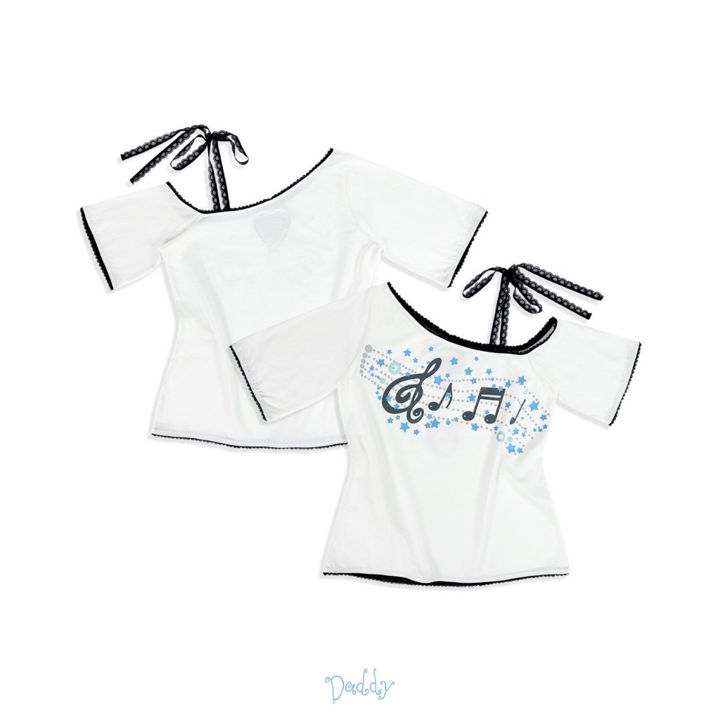 DADDY | Piece Of Music Top Super Cute Off-Shoulder T-Shirt | Shopee ...