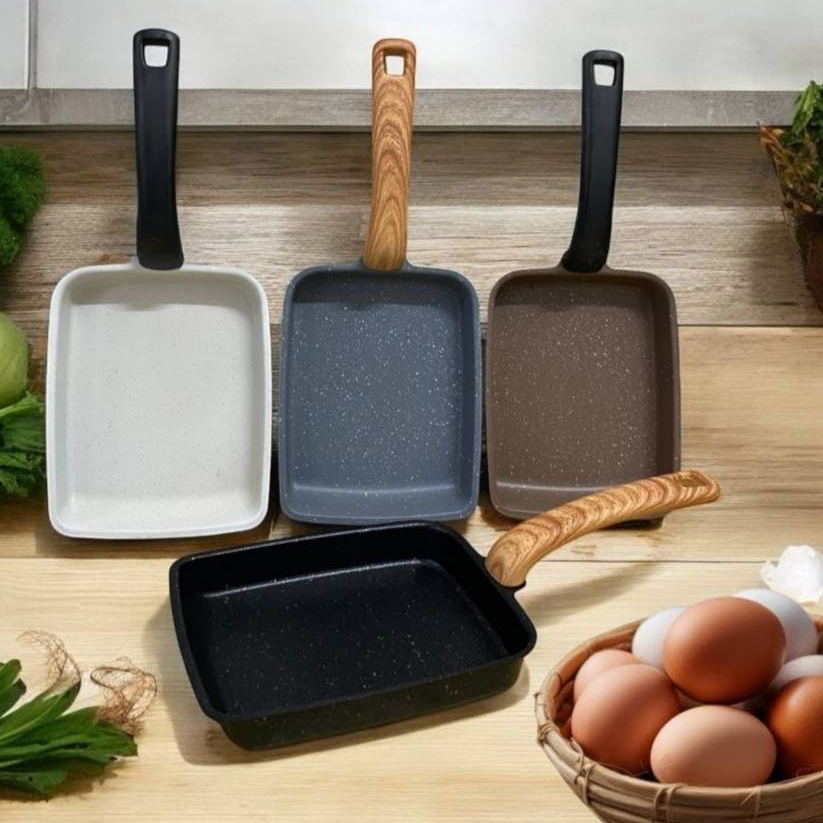 Egg Roll Pan Square Non-stick Coating Plastic Handle (No Silicone ...