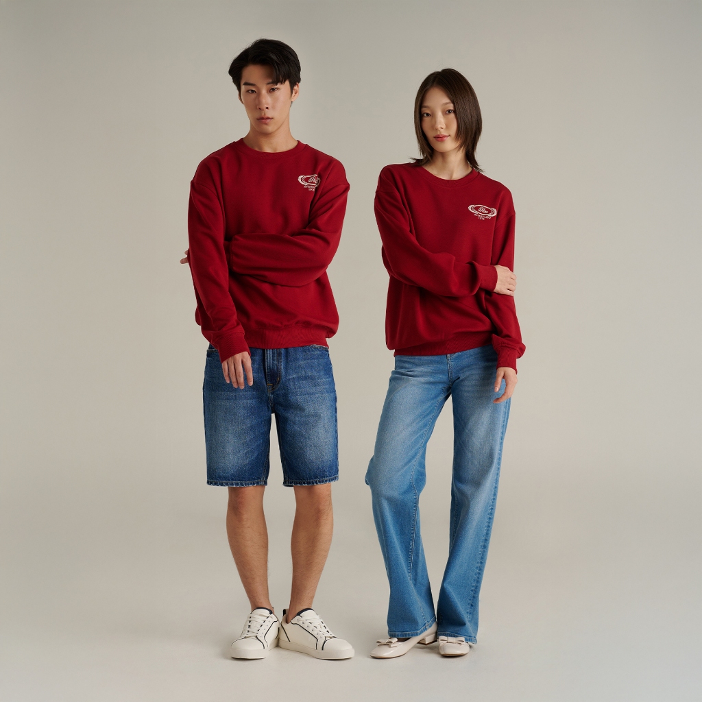 Mc JEANS Unisex Sweater Regulator Style Red MSWZ058 | Shopee Philippines