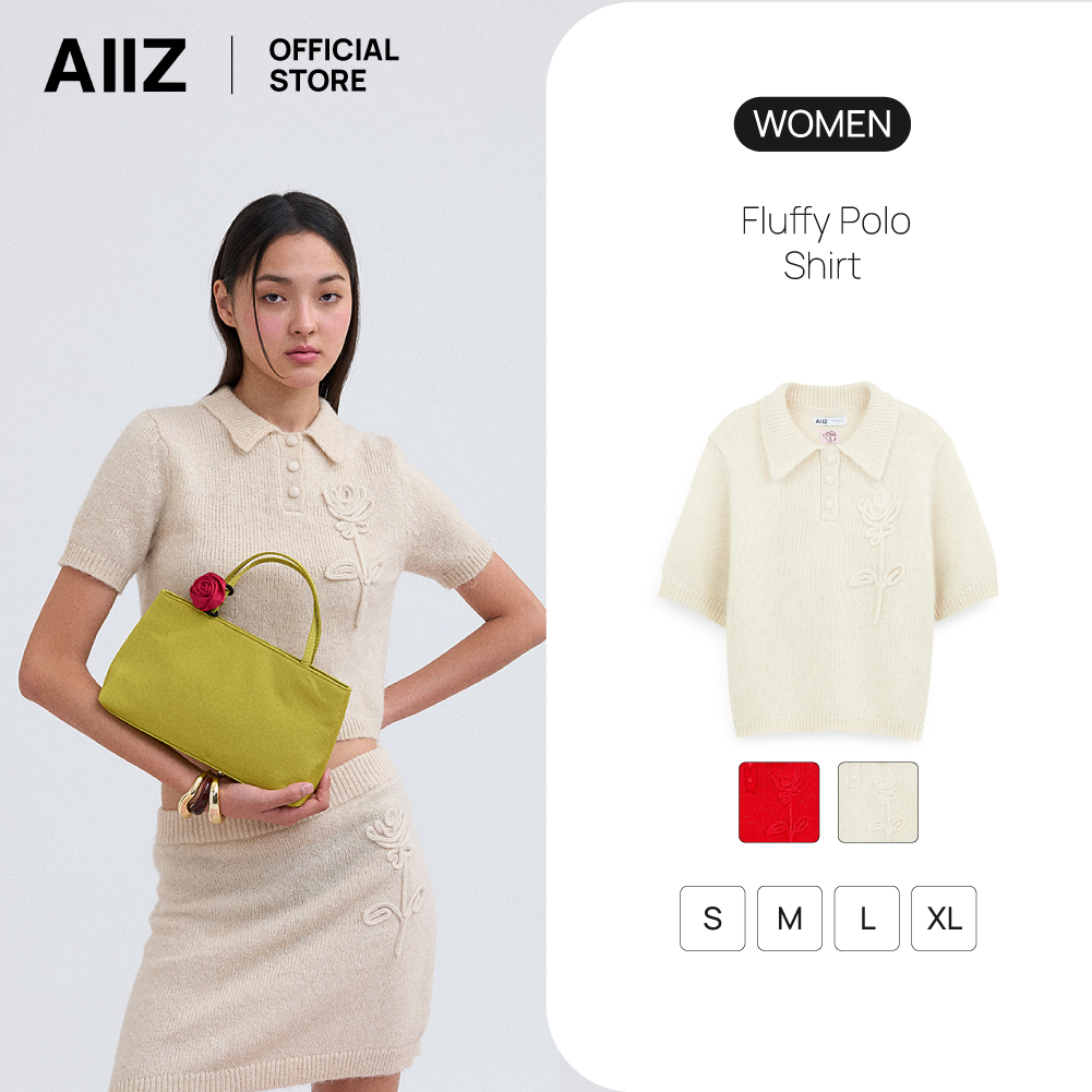 AIIZ (A To Z)-Women's Fluffy Polo Shirt | Shopee Philippines