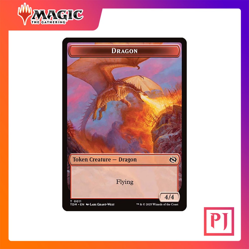 [MTG] Dragon TOKEN (4/4) // Warrior [TDM] [TOKEN] [COMMON] [NORMAL] [ENG] (Magic Card/Magic the ...