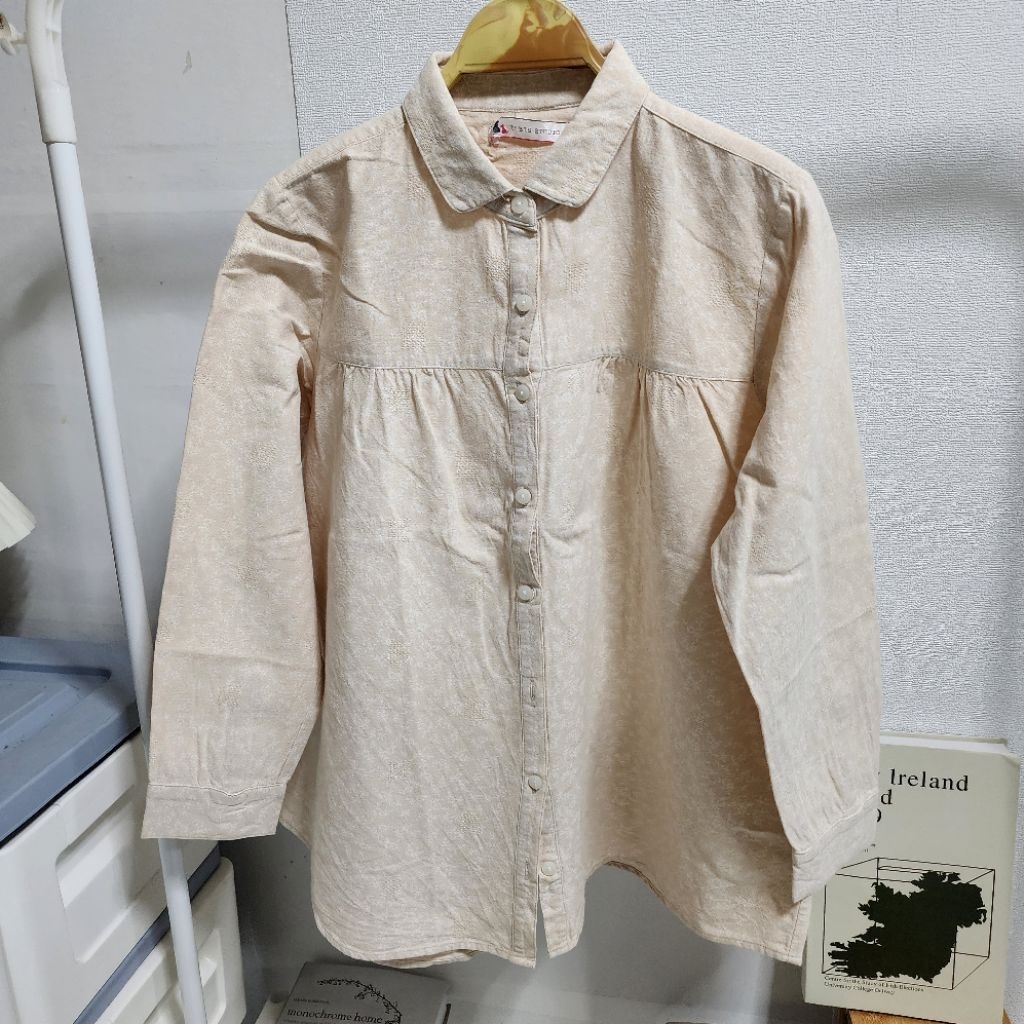 T'BIS STUDIO Collar Shirt Long Sleeves Cute Work | Shopee Philippines