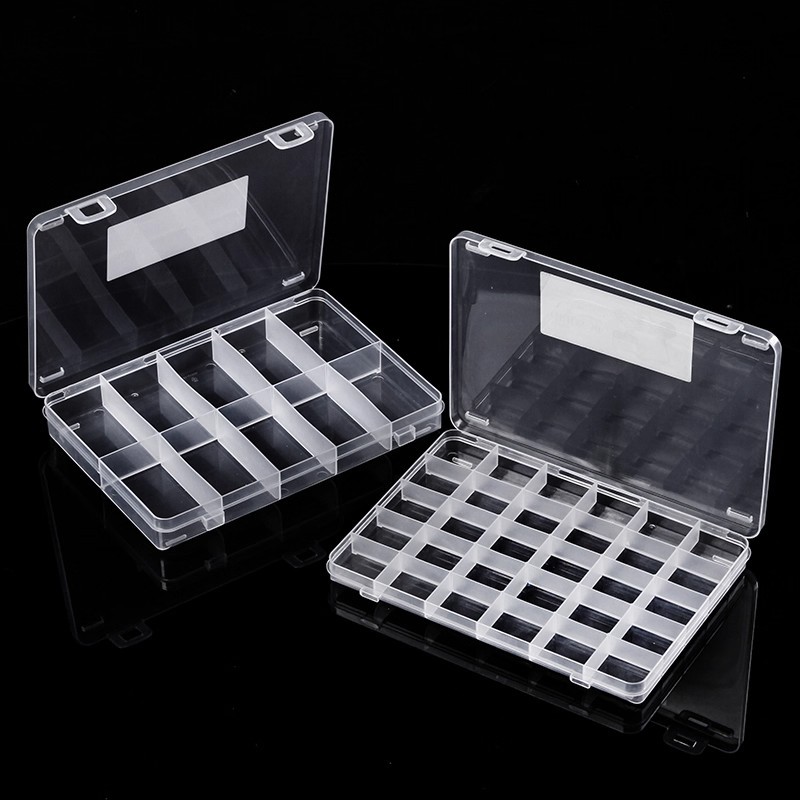 Multi-Compartment Table Storage Cabinet Clear Plastic Box Used To Store ...