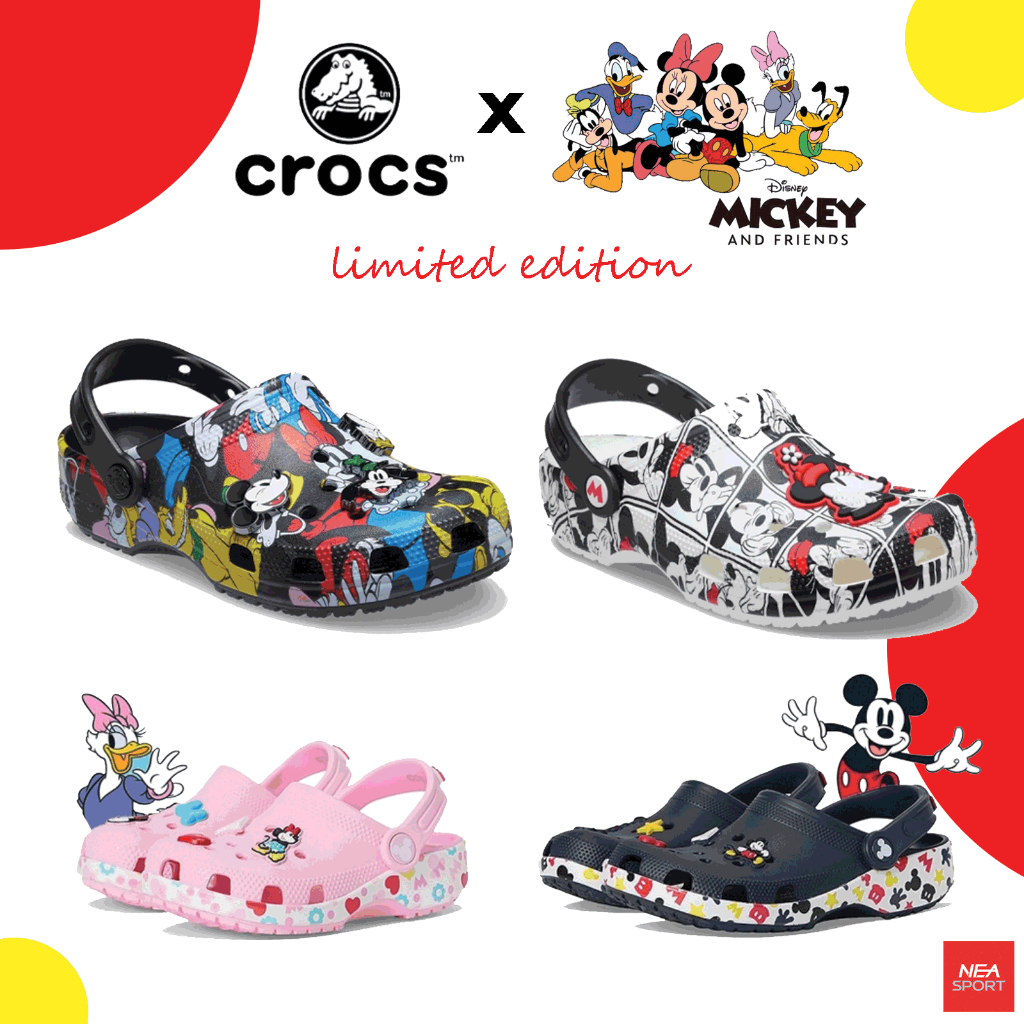 [Disney Can't Miss It!] CROCS x Mickey & Friends -limited edition- Authentic Shoes New Model ...