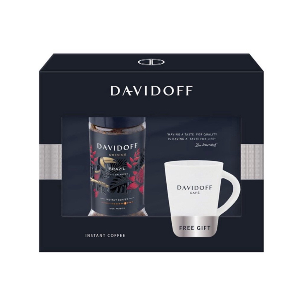 New Year gift Set Davidoff Origins Brazil Instant Coffee 90g. | Shopee ...