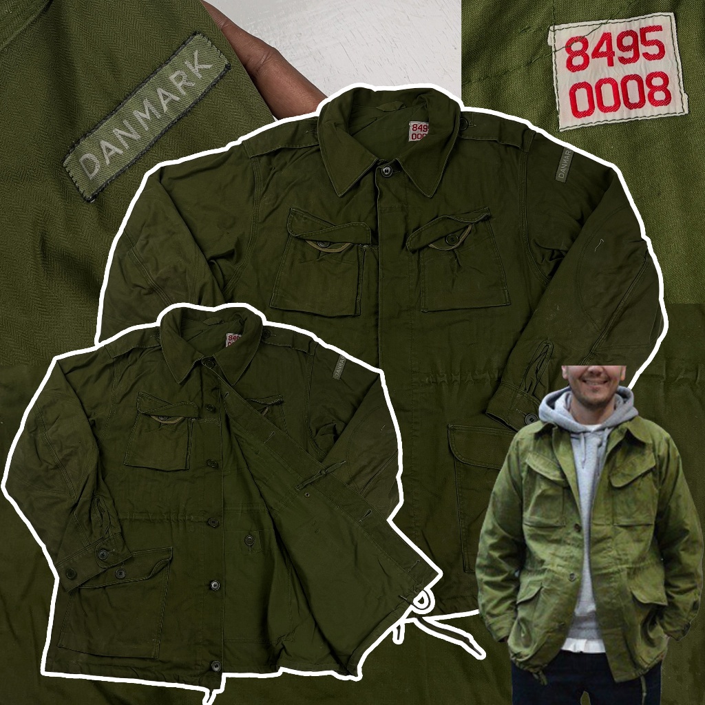 Vintage 60s DANISH MILITARY M57 HBT JACKET MADE IN DENMARK There Are 1 ...