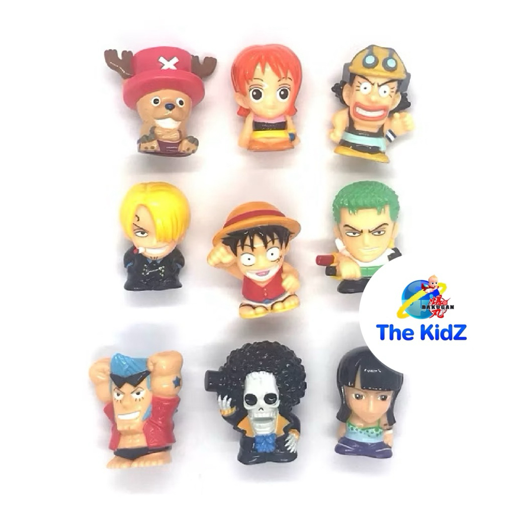One Piece-Luffy and friends- Soft Vinyl Mascot set Finger Wear 9 Pieces ...