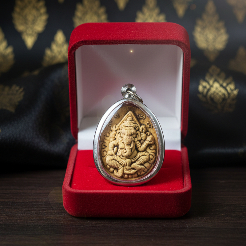 Pendant Ganesha In The Renamochan Posture Silpakorn Department Back Is ...