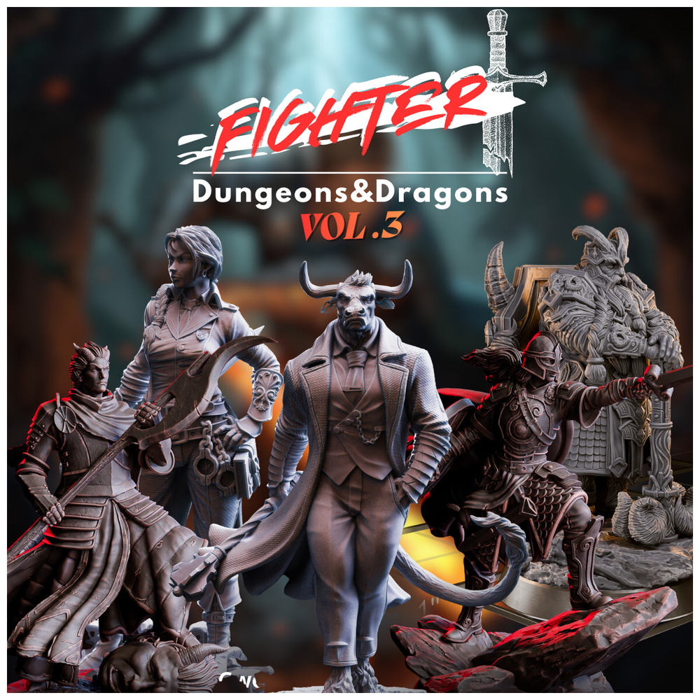 Dnd miniature FIGHTER CLASS Dungeon and dragons [VOL.3] | Shopee ...