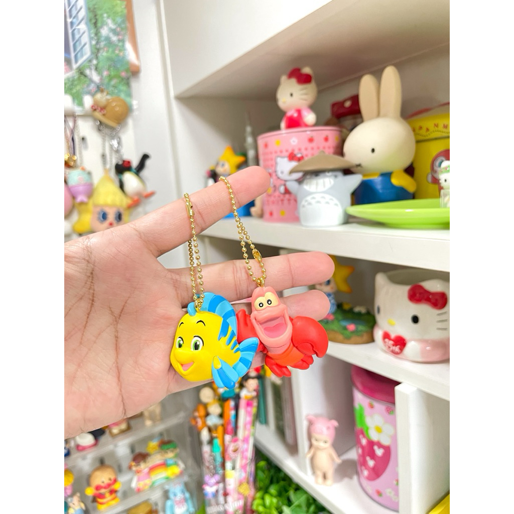 Flounder & Sebastian The Little Mermaid Keychain From Japan | Shopee ...