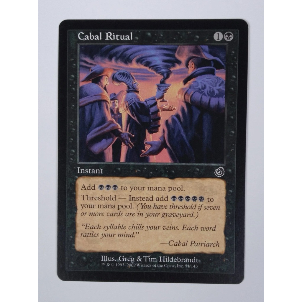 MTG Cabal Ritual Black Magic the gathering EDH Torment Card Ex-Nm ...