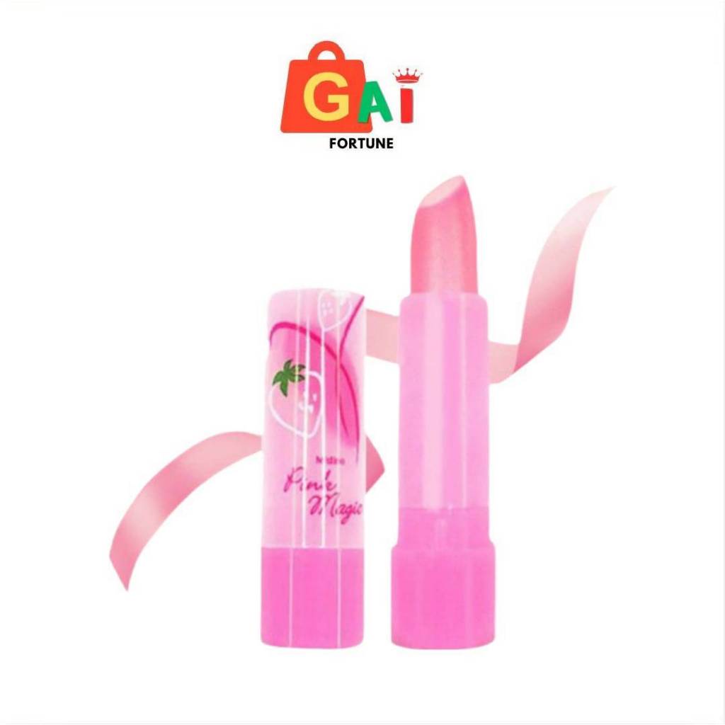 Mistine Pink Magic Strawberry Scent 1 Color Changing Lip Balm 3.7g ...