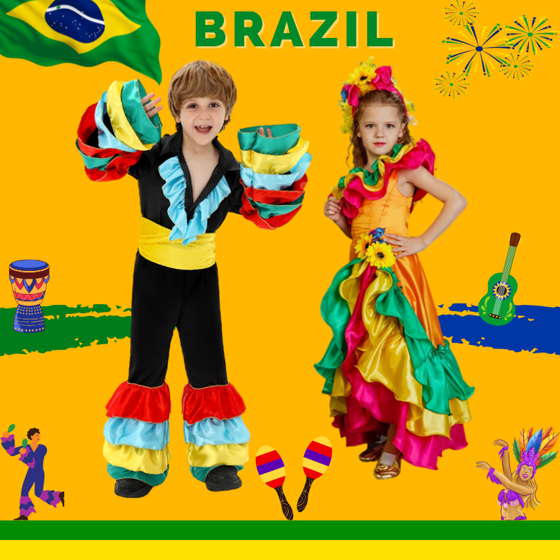 Brazil National Costume Fan Set | Shopee Philippines