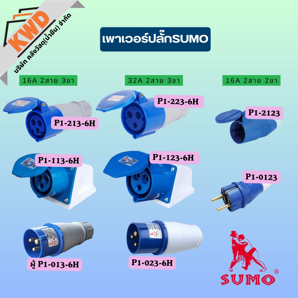 SUMO 2-Pin And 3-Pin Power Plug Female And Male 16A And 32A | Shopee ...