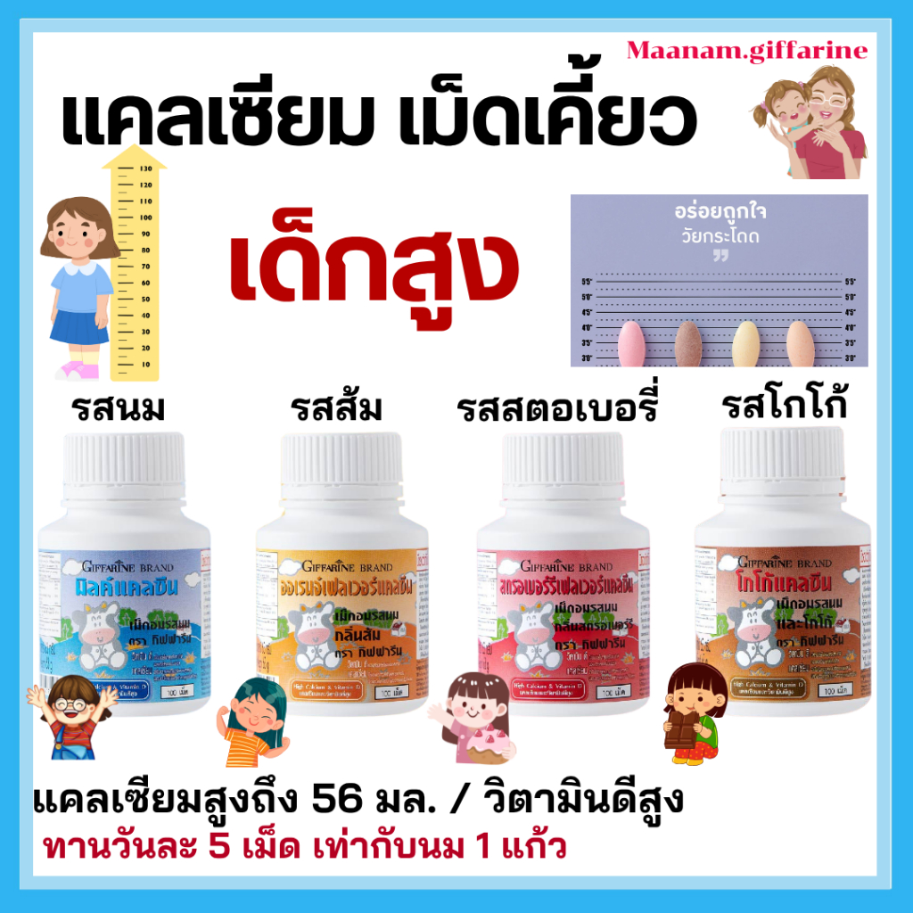 Calcium For Children Chewable Dietary Supplement Calcine giffarine ...