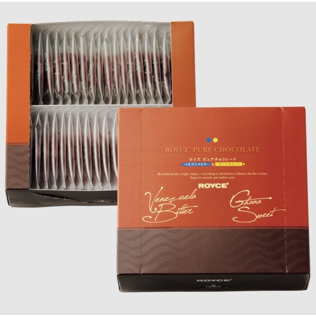 Royce Pure Chocolate Venezuela Bitter & Ghana Sweet (40 Pieces ...