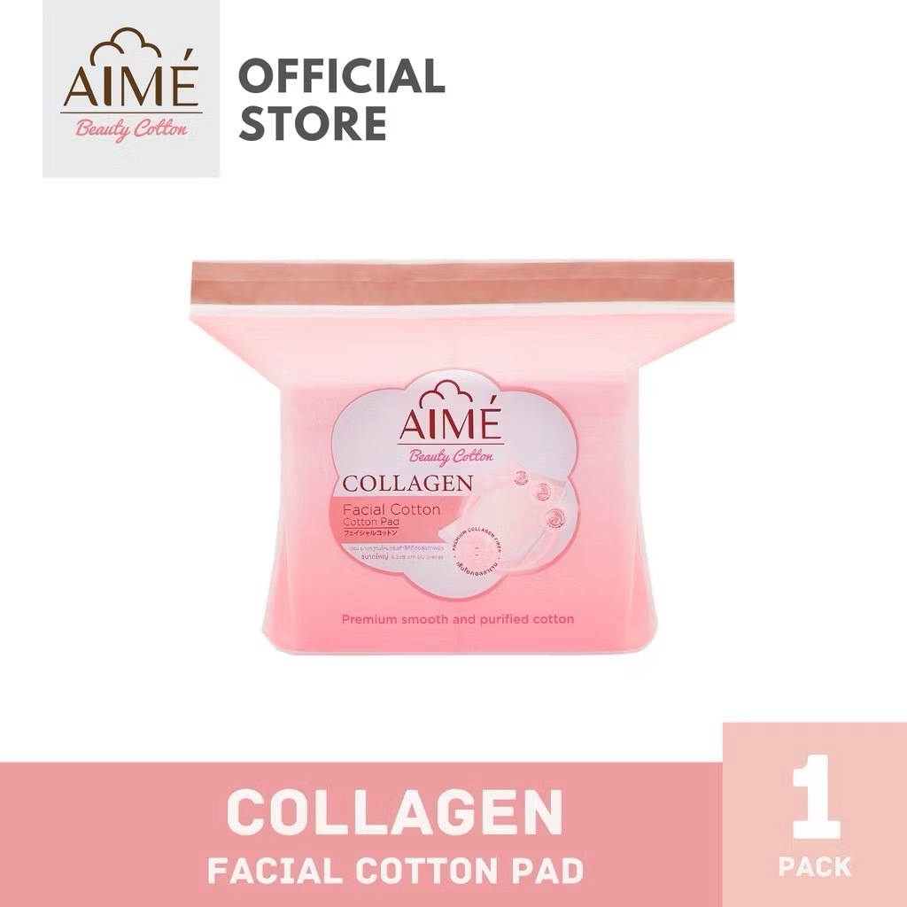 AIME Collagen 15 Sheets Per Pack Cotton Pads | Shopee Philippines