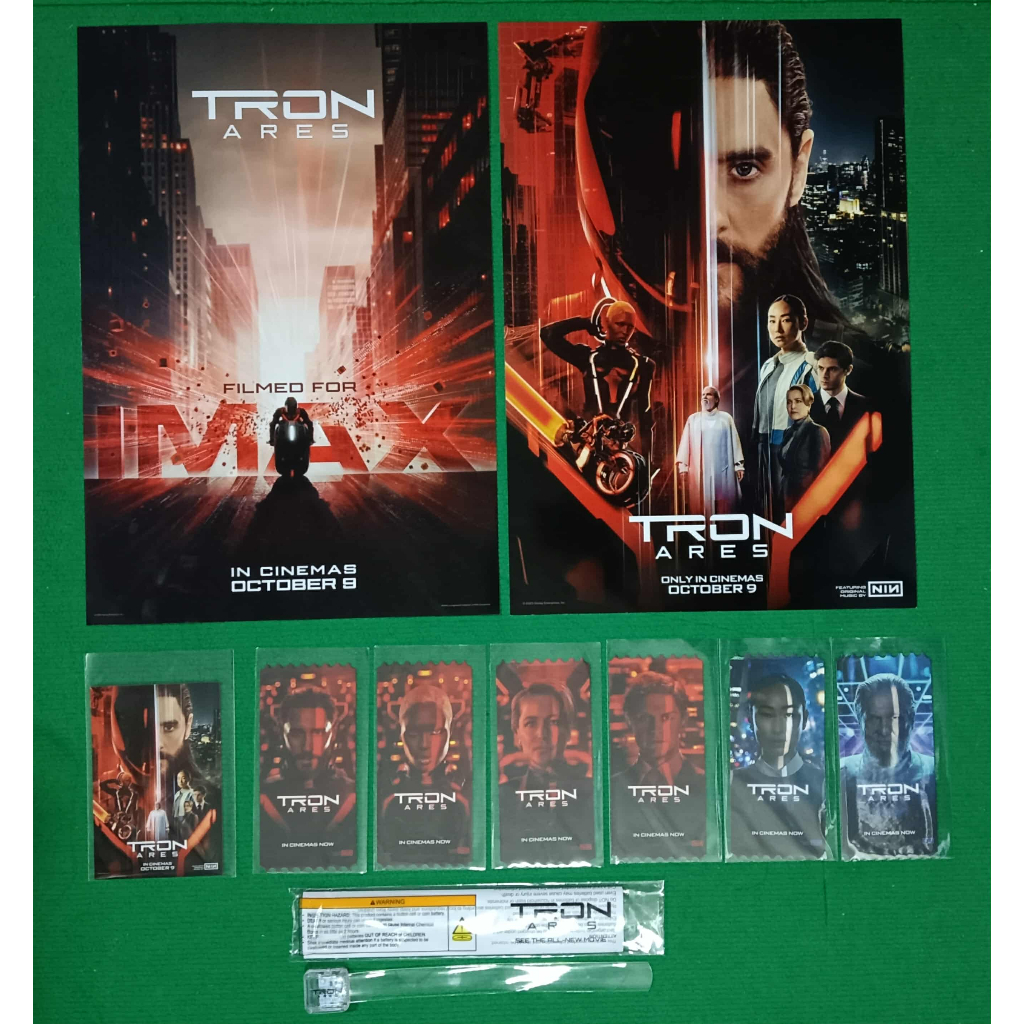 TRON ARES Poster Postcard Shiny Card List Band Collectibles From Major ...