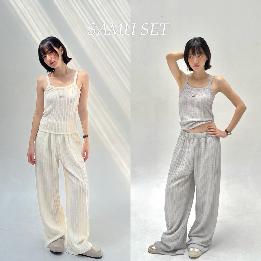 SAMU SET Sleeveless Same Style pants As Homie With Lining (nita.bkk) | Shopee Philippines