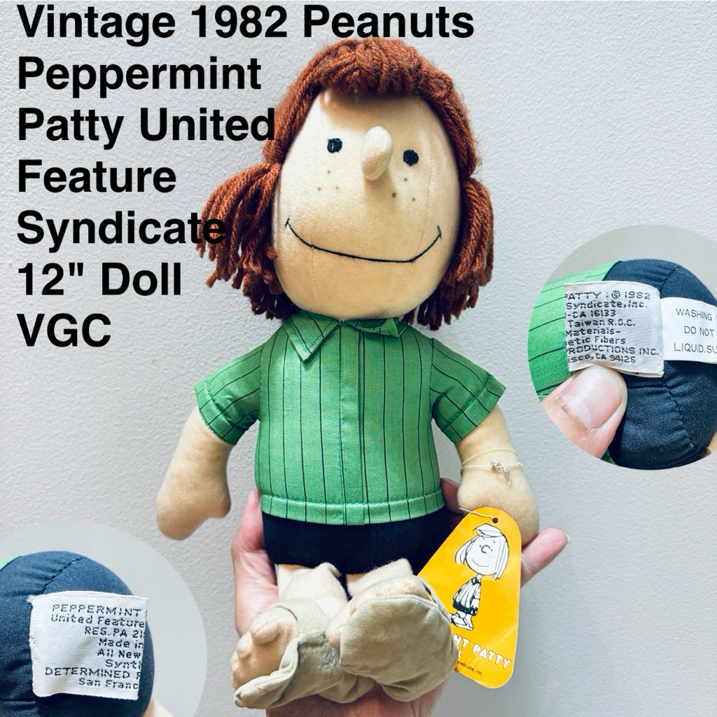 Snoopy Friend Doll Rare Hanging Tag Vintage 1982 Peanuts Peppermint ...