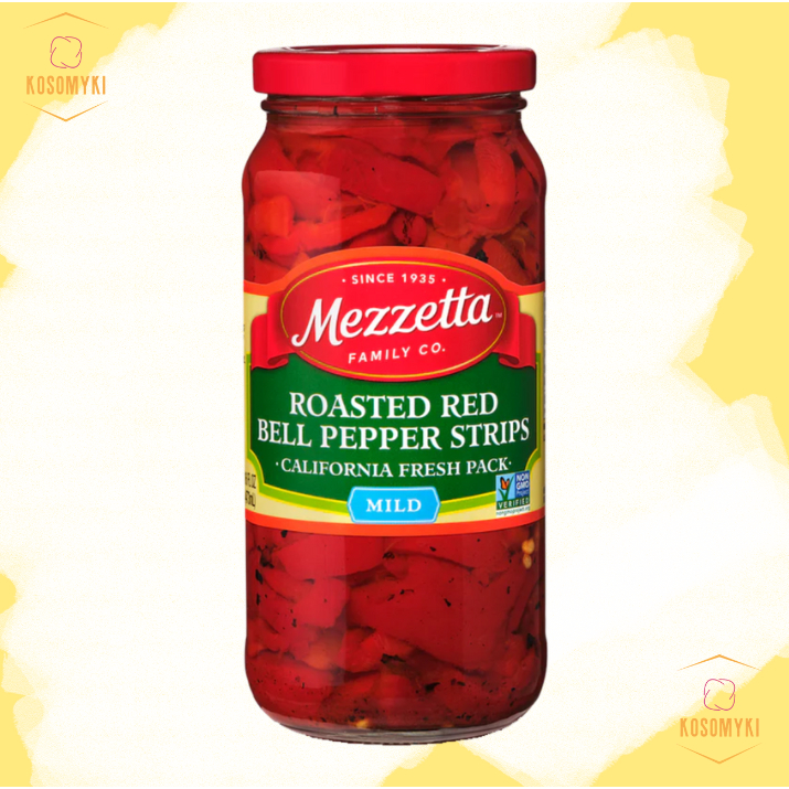 Mezzetta Mild Roasted Red Bell Peppers Strips 16 oz/454g/Pickled Sweet ...