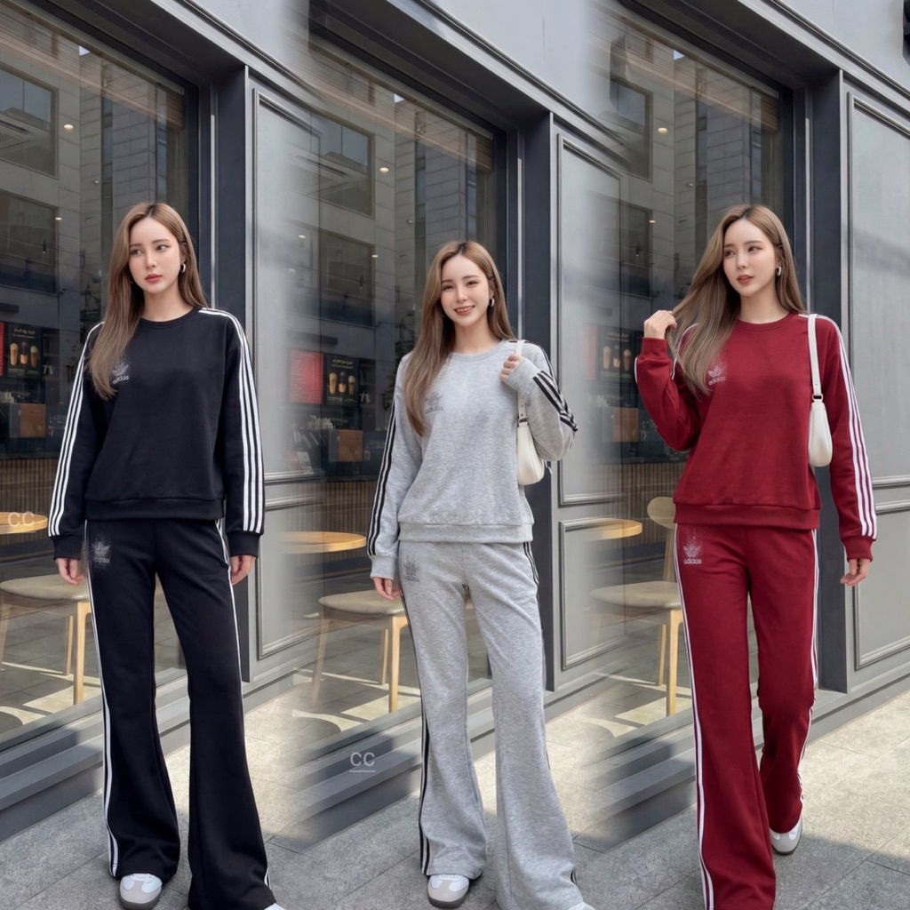 Cotton Candy set Sports a Bell-Bottom Pants With Stripes **Export Label ...