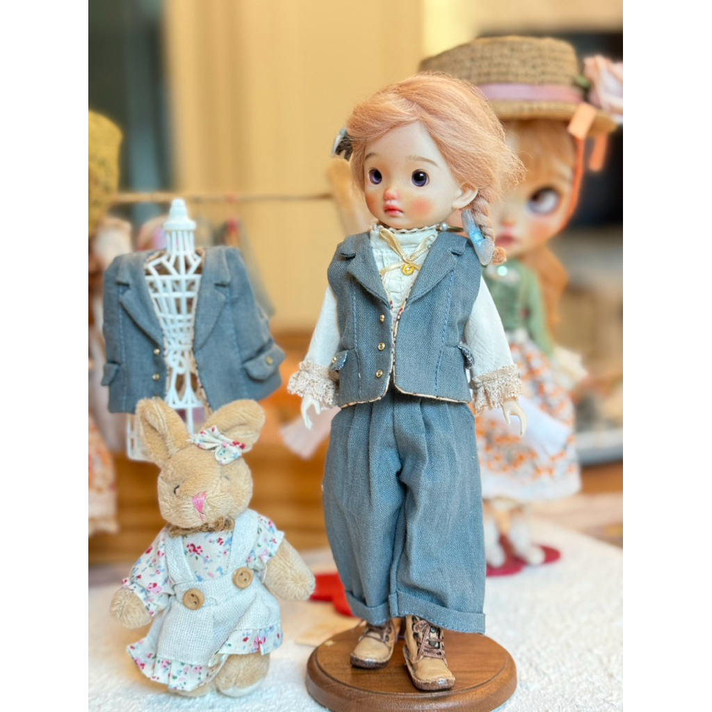 MUJI Style Vintage Blouse Doll Set Handmade By Thai Khan Size BlytheOri ...