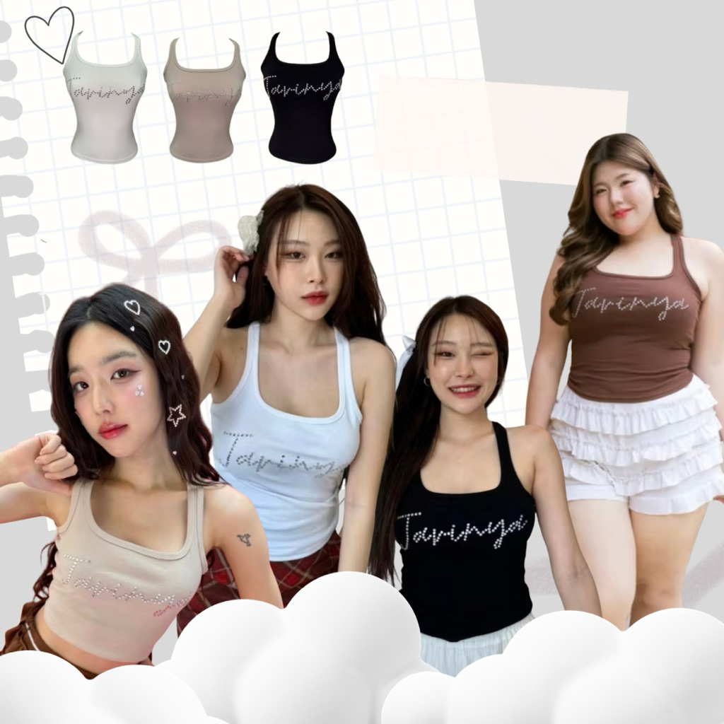 Diamond Embroidered Crop Top | Shopee Philippines