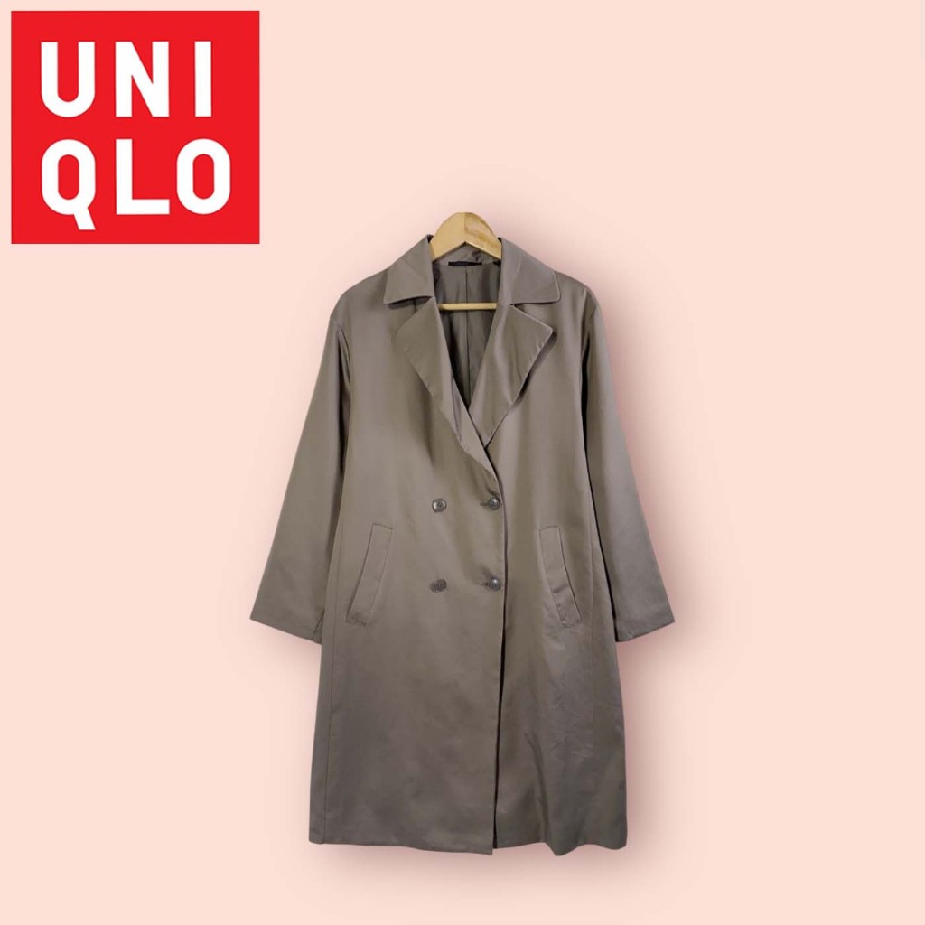 UNIQLO Coach Shirt Brown-Gray Size-M Chest 42 Waist 40 Hips 44 Length ...