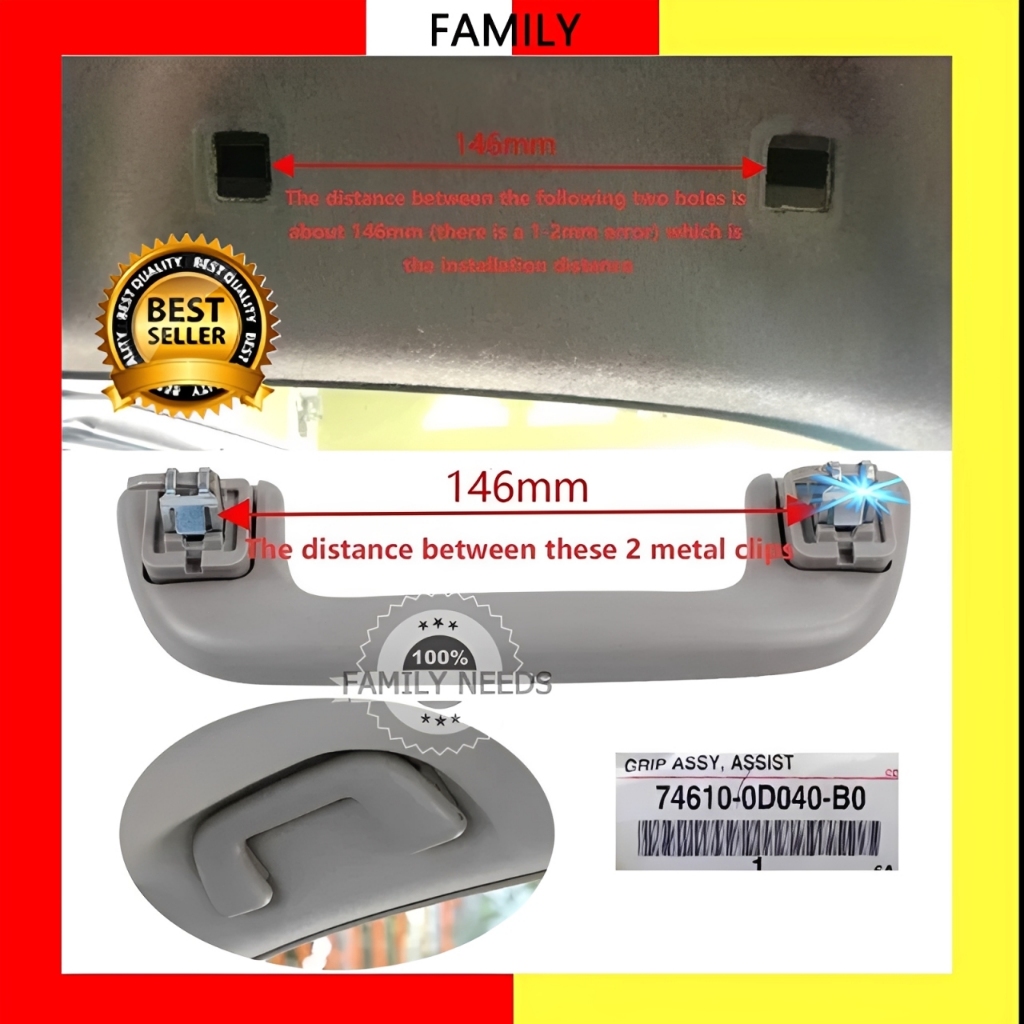 Roof Handle VIOS 2007-2012 ALTIS 2008-2018 Gray Color Interior Spare ...