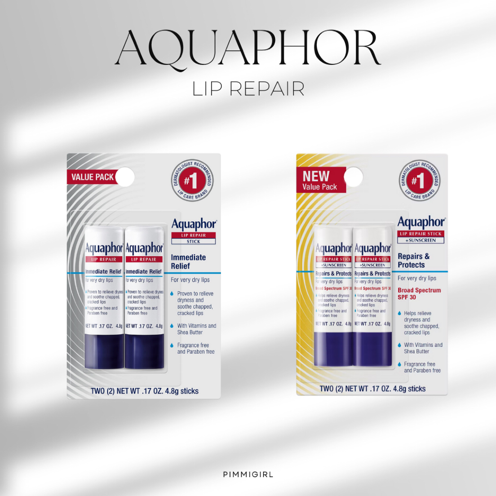 Aquaphor Lip Repair Protectant+Sunscreen For Wrinkles Nourishes The ...